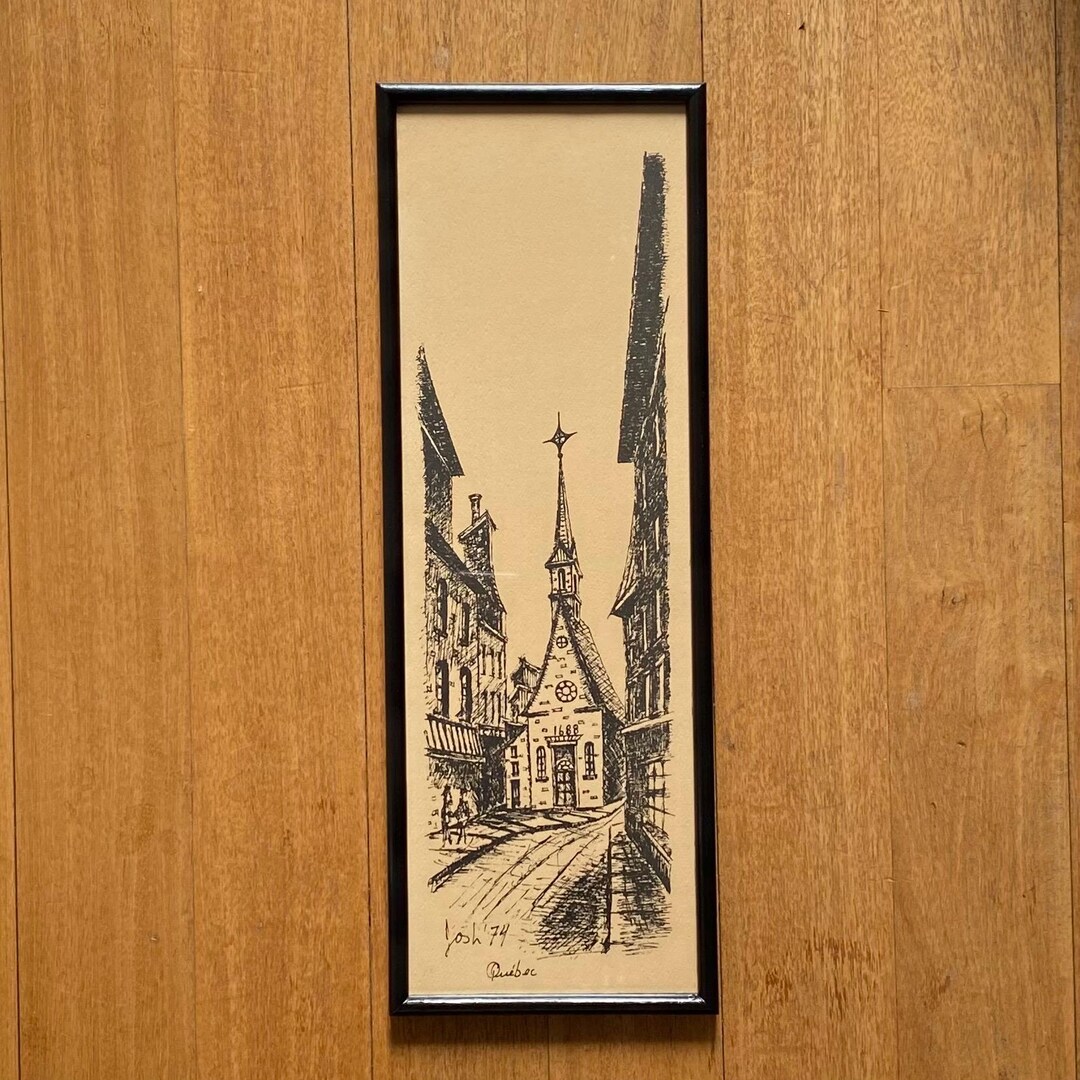 Print Black and White, Old Quebec City, Vintage Print, 1970s, Ready to ...