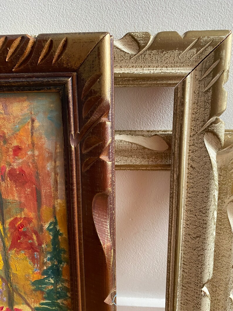MCM Vintage Frame, 1950s, Carved Wood, for Painting, 16 by 20 - Etsy