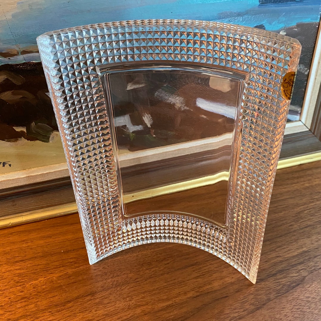 Glass 4 X 6 Picture Frame Crystal Clear for Photo Hollywood Regency ...