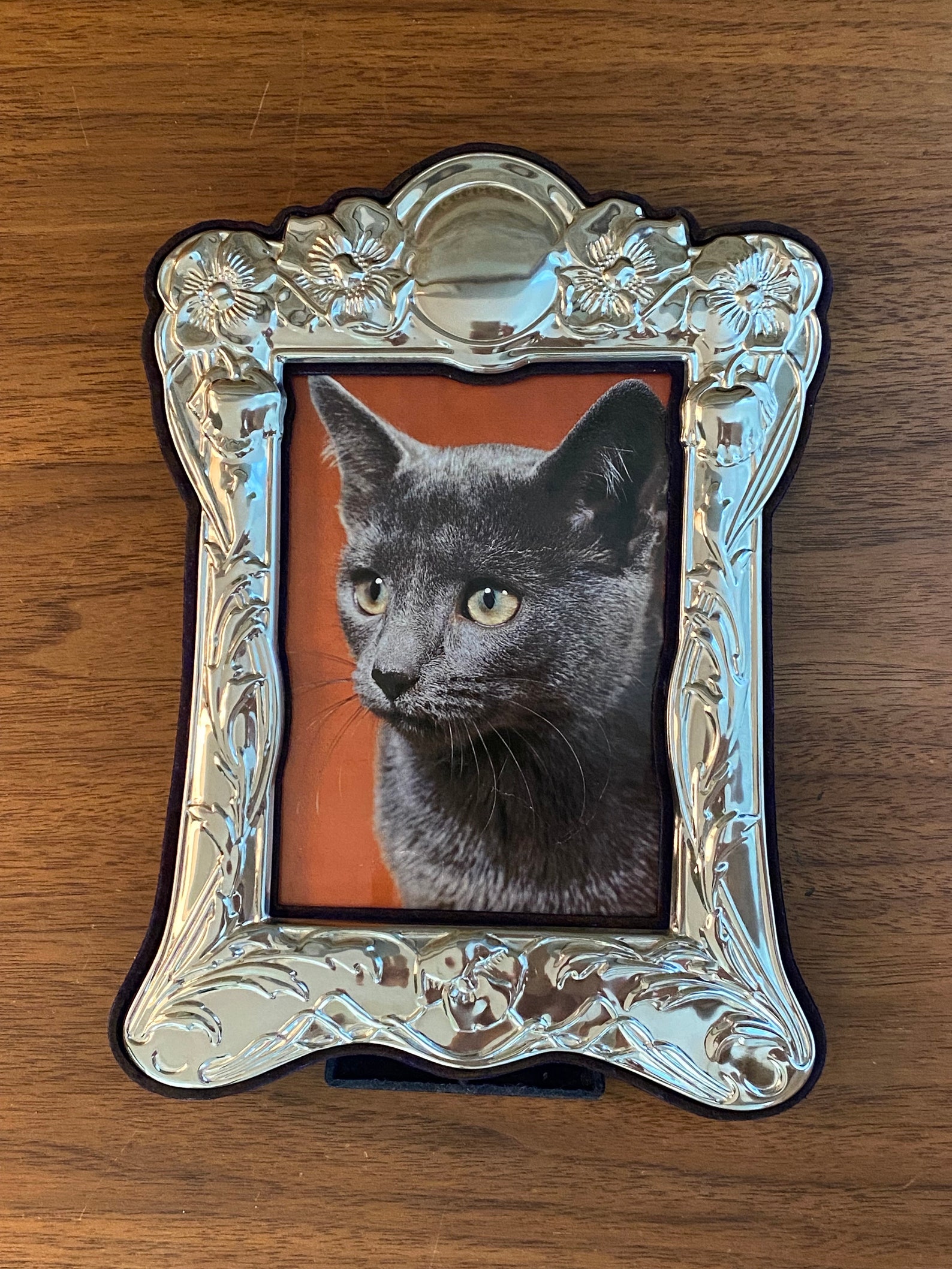 Silver Art Nouveau Poppy Picture Frame Vintage Personalize With Your ...