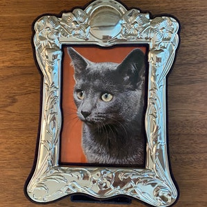 Silver Art Nouveau Poppy Picture Frame Vintage Personalize With Your ...