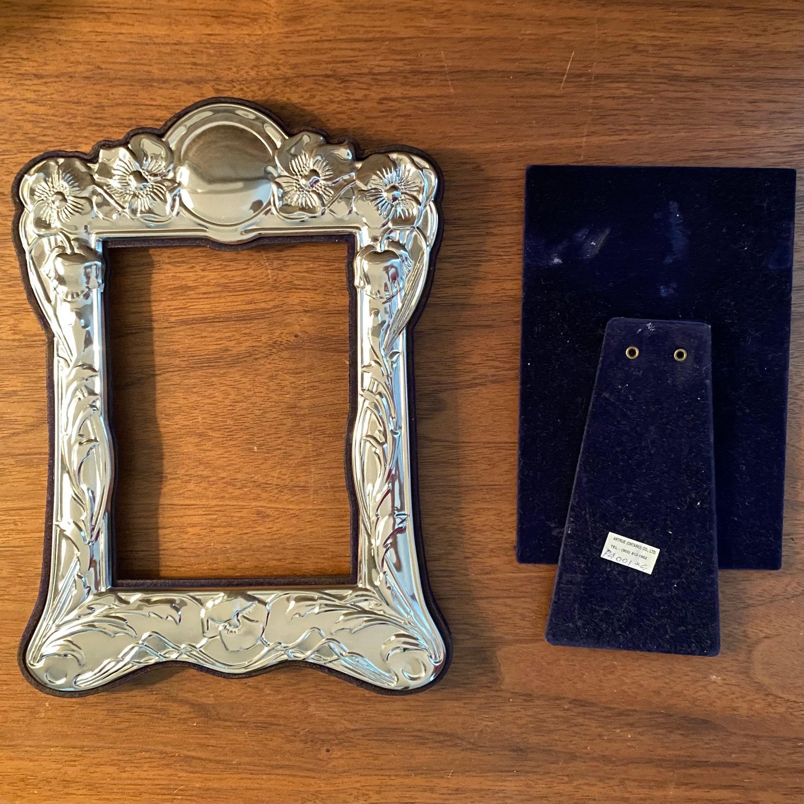 Silver Art Nouveau Poppy Picture Frame Vintage Personalize With Your ...