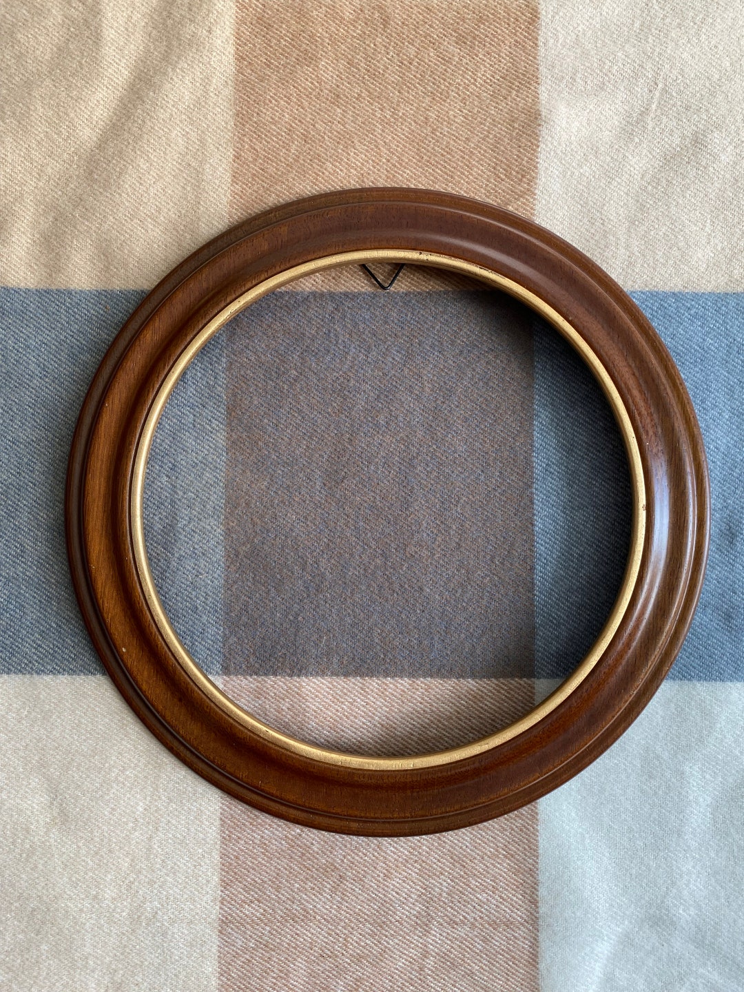 Round Wood Van Hygan & Smythe Plate Frame Vintage Customize With Your Hand Made Craft Small ...