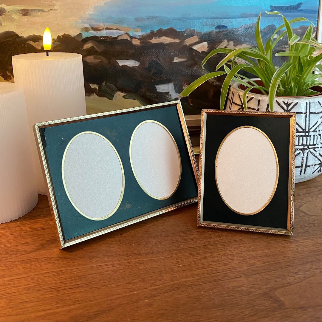 Antique Gold Picture Frame Set for Small Photo to Personalize (set of 2 ...
