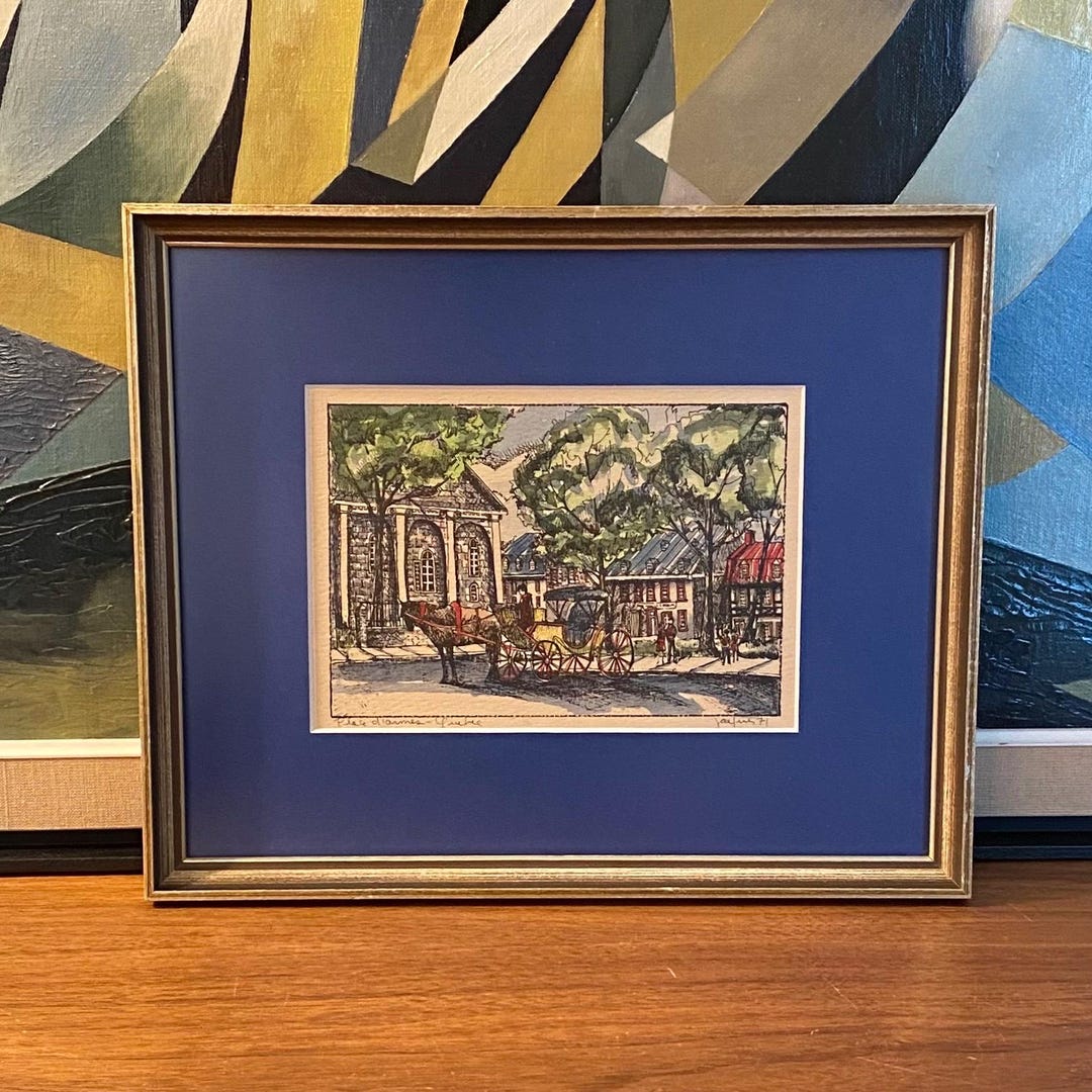 Original Old Quebec City Vintage Painting, 9 X 11, Canadian Artist ...