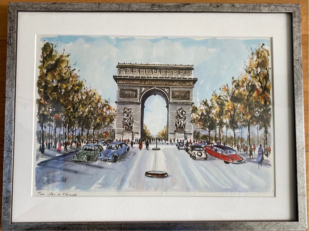 Paris Vintage MCM Collectible Print for Gallery Wall by French Artist ...