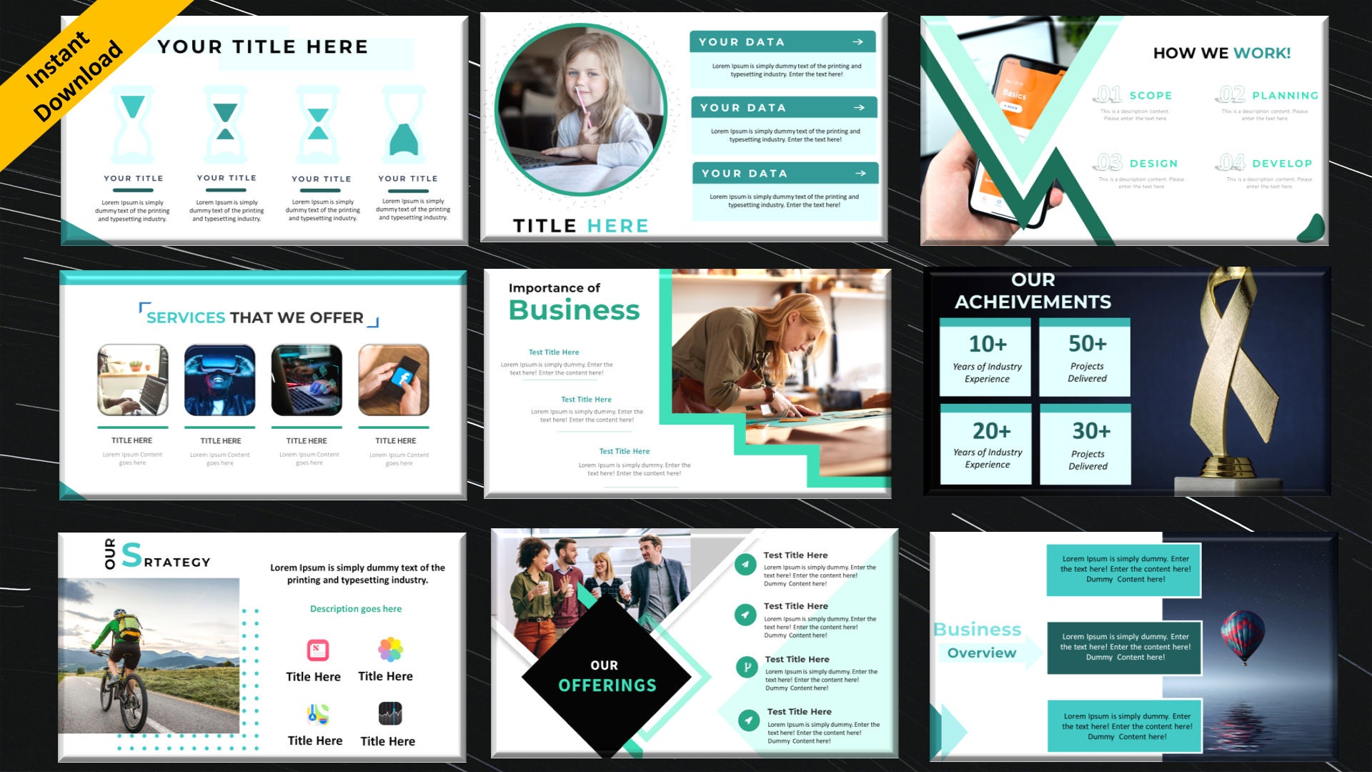 Business Presentation Professional Look Template - PPT | Minimal ...
