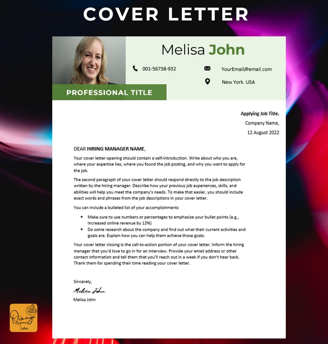 Modern Professional CV Resume Template With Photo Cover - Etsy UK