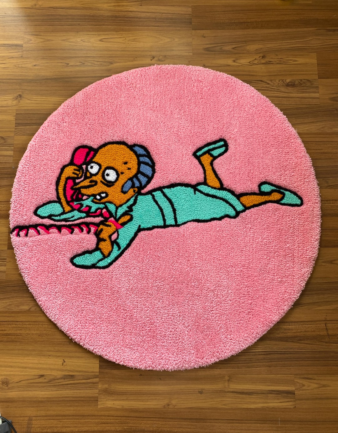 Mr. Burns Rug: Handmade Tufted Simpson Carpet, 3D Cartoon Design - Etsy