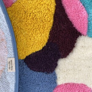 Handmade Colorful Circle Rug: Modern Tufted Cotton-acrylic Area Rug - Etsy