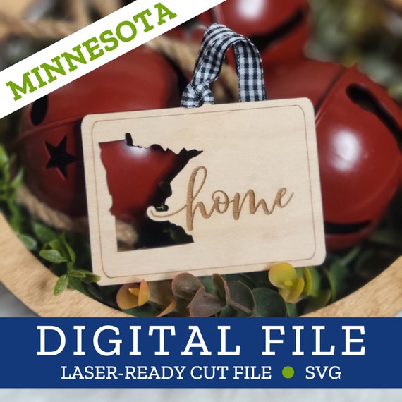 MINNESOTA MN State Home Ornament SVG Digital File for - Etsy