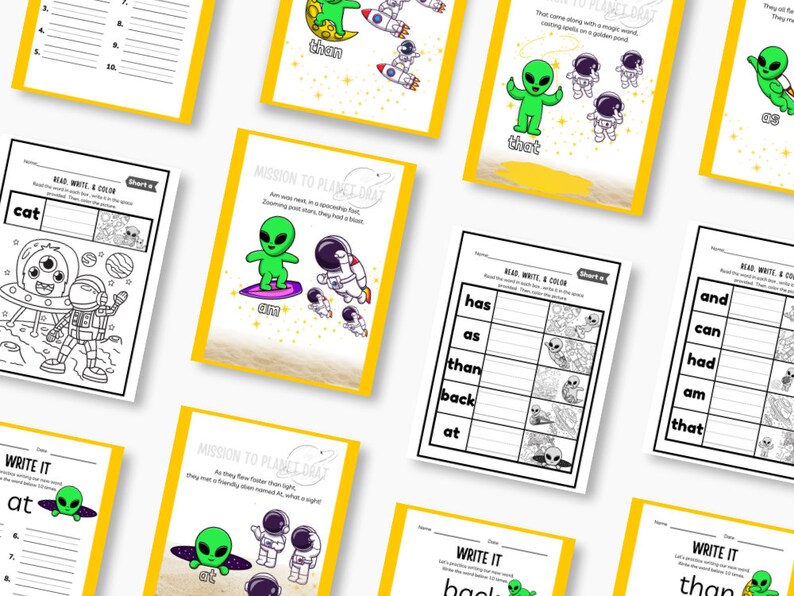 Reading Rocket Short Letter a Sight Word Workbook 30 Printable Activity ...