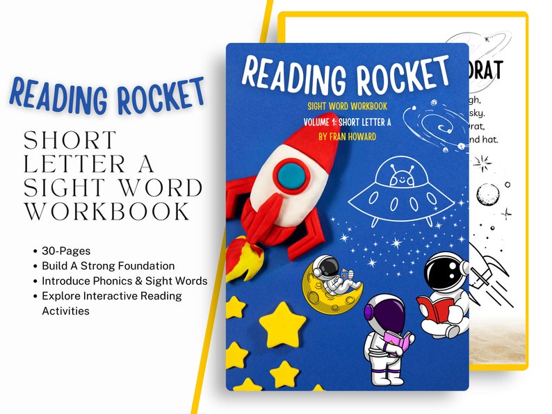 Reading Rocket Short Letter a Sight Word Workbook 30 Printable Activity ...