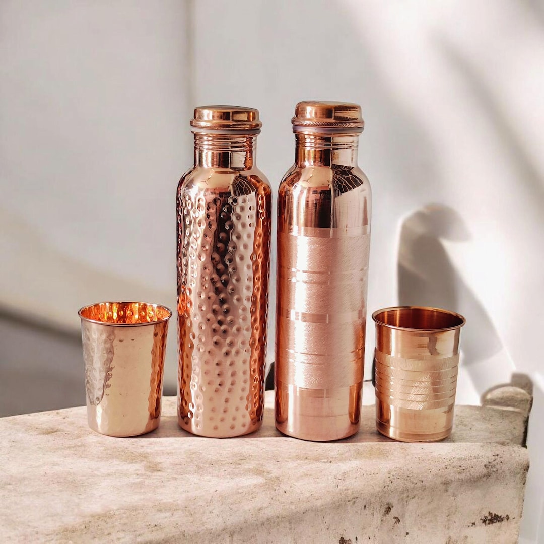 Pure Copper Bottle, Designer Copper Water Bottle, Unique Design ...