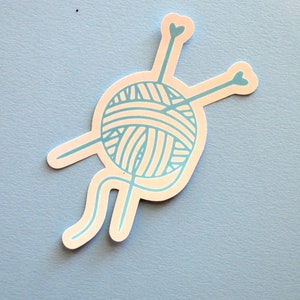 Waterproof Knitting Stickers. Knitting Stickers. Yarn Lover Stickers ...