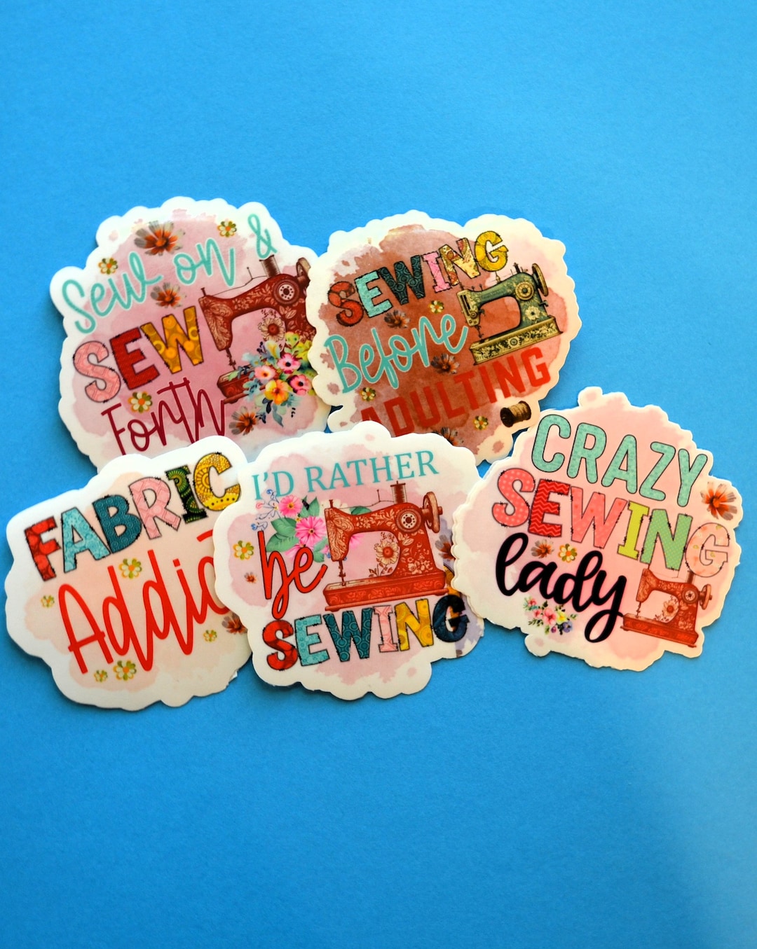 Waterproof Sewing Stickers. Sewing Stickers. Fabric Lover Stickers ...