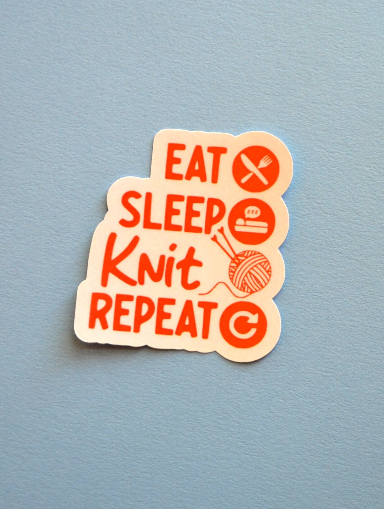 Waterproof Knitting Stickers. Knitting Stickers. Yarn Lover Stickers ...