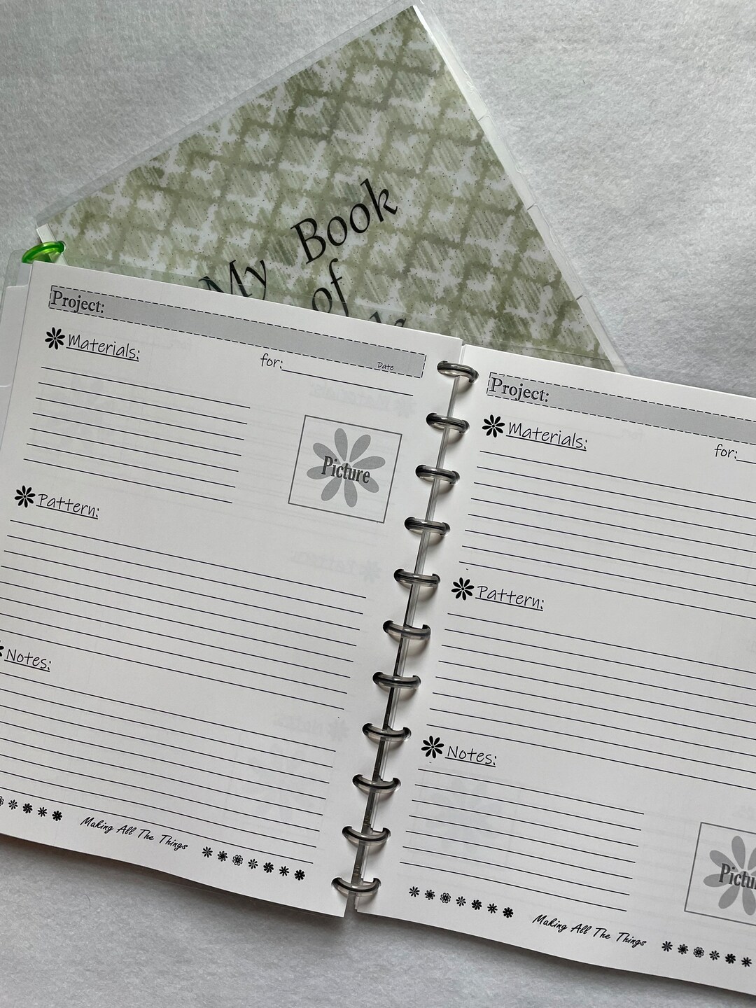 Add on Project Pages for My Book of Made Things Craft Project Journal ...