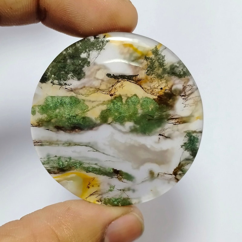 Moss Agate Cabochon - Etsy