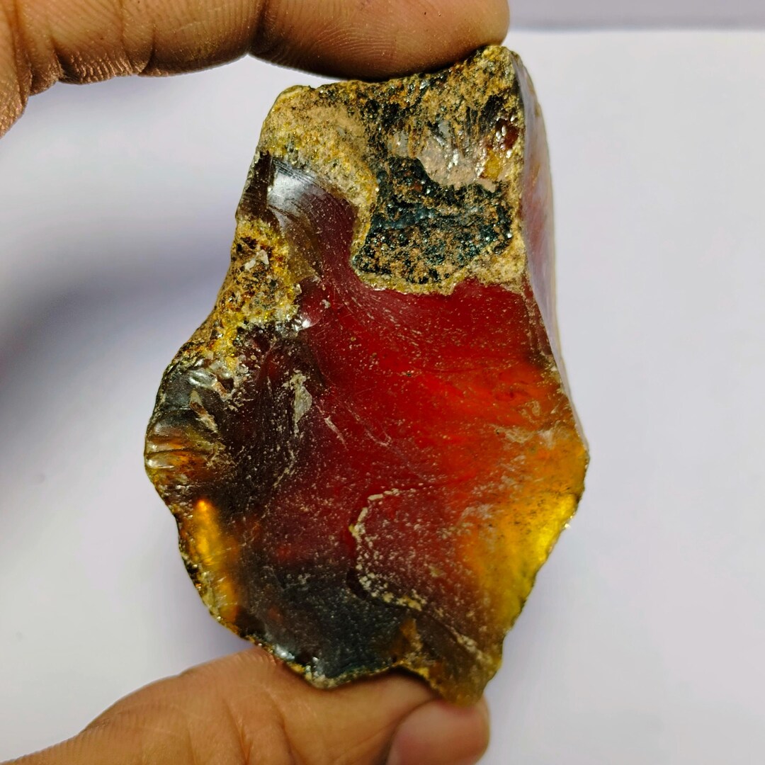 Natural Amber Gemstone : Raw Amber, Transparent Loose Stone (161 Carat ...