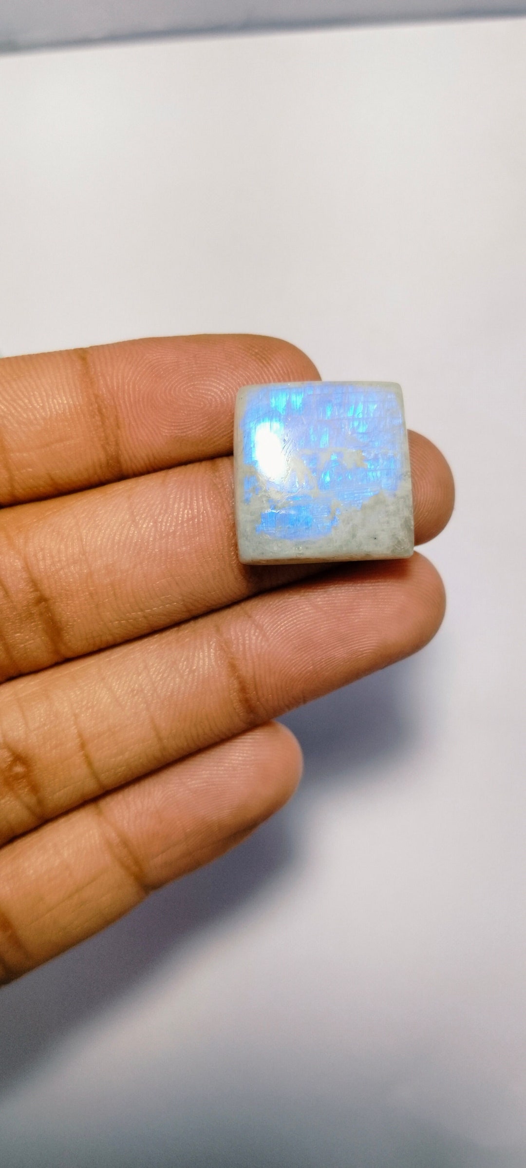 Moonstone Cabochon,top Quality Blue Flash Moonstone Handmade Cabochon ...