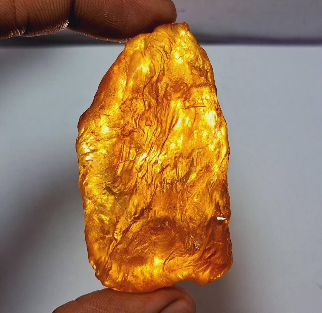 Amber Stone,rare Raw Amber Gemstone Cabochon, Transparent Amber Loose ...