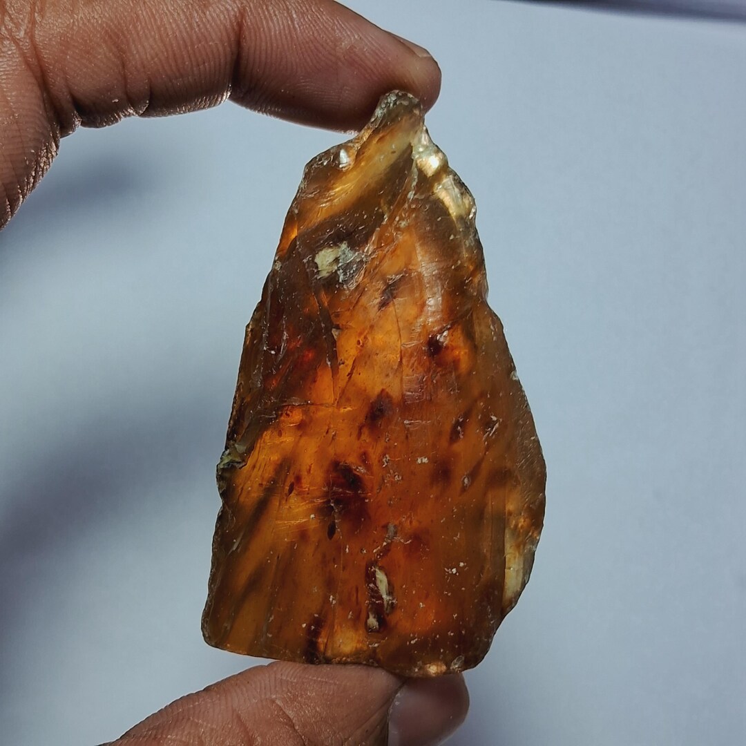 Amber Stone: Natural Rare Raw Transparent Golden Amber, (96 Carat ...
