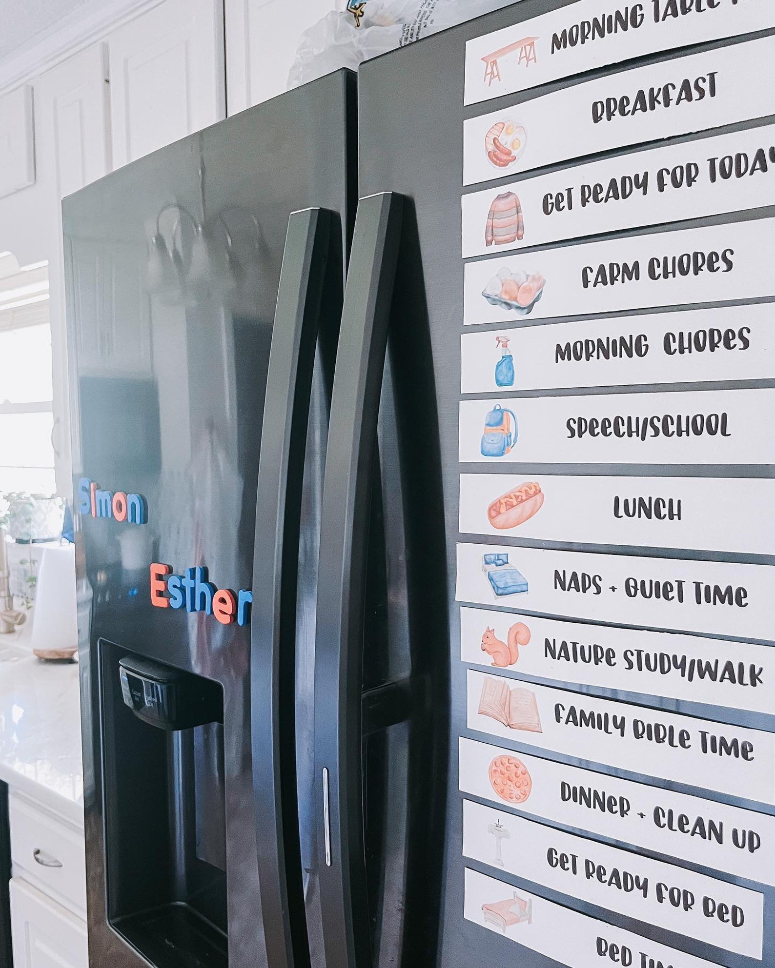 Home Schedule Cards, Daily Routine, Homeschool Routine Cards, Family ...