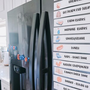 Home Schedule Cards, Daily Routine, Homeschool Routine Cards, Family ...