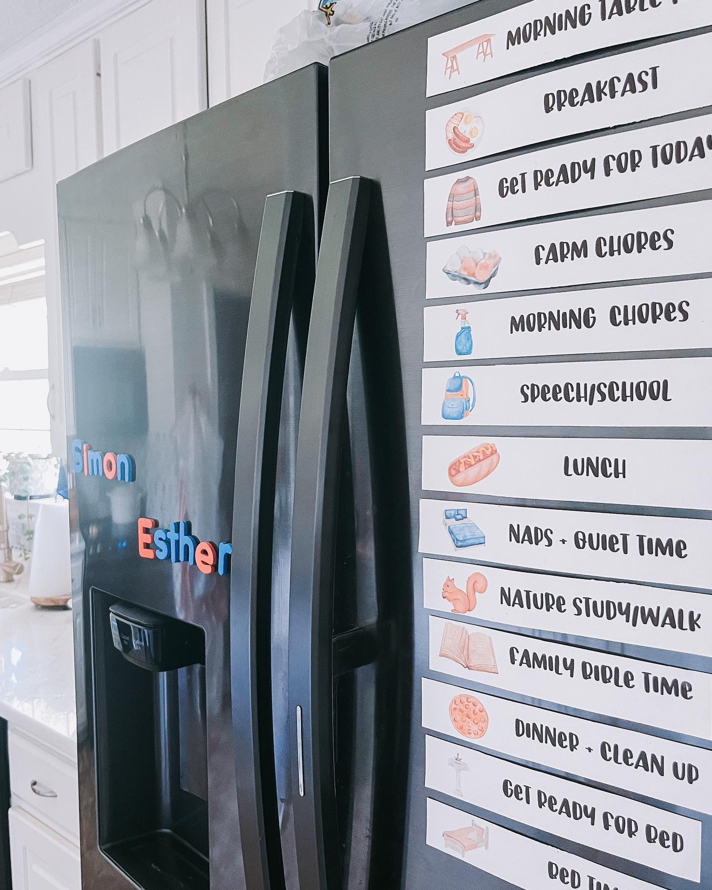 Home Schedule Cards, Daily Routine, Homeschool Routine Cards, Family ...