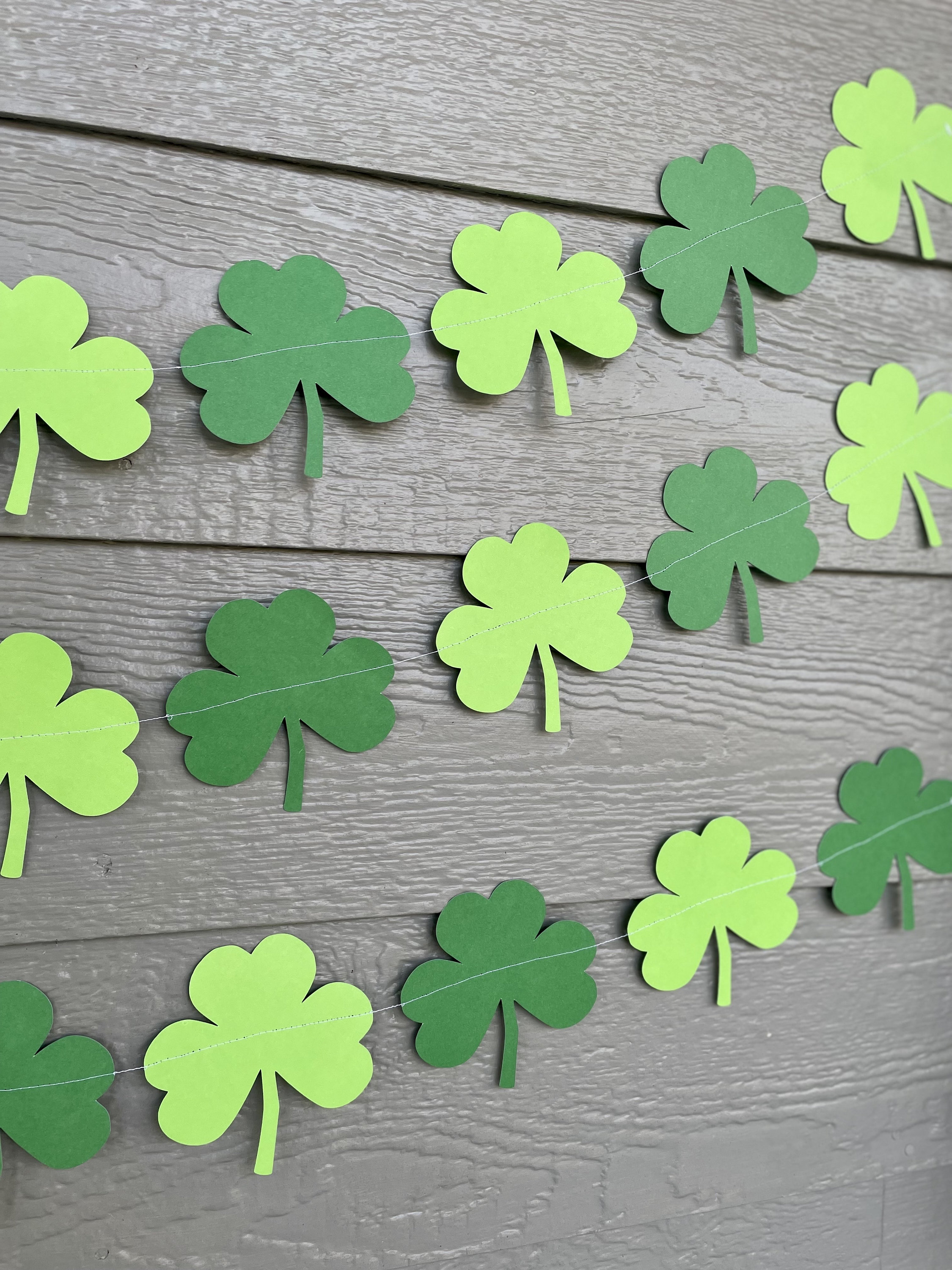 Shamrock Garland St Patricks Day Decor St Patricks Day Banner St ...