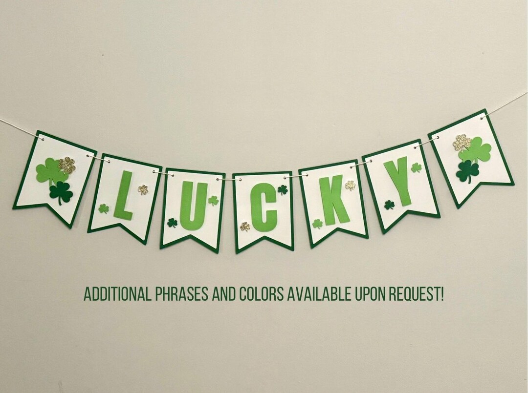 Custom St Patricks Day Banner | St Patricks Day Decor | Lucky Banner ...