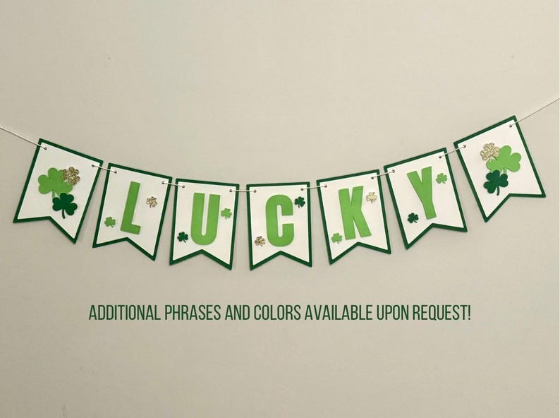 Custom St Patricks Day Banner | St Patricks Day Decor | Lucky Banner ...