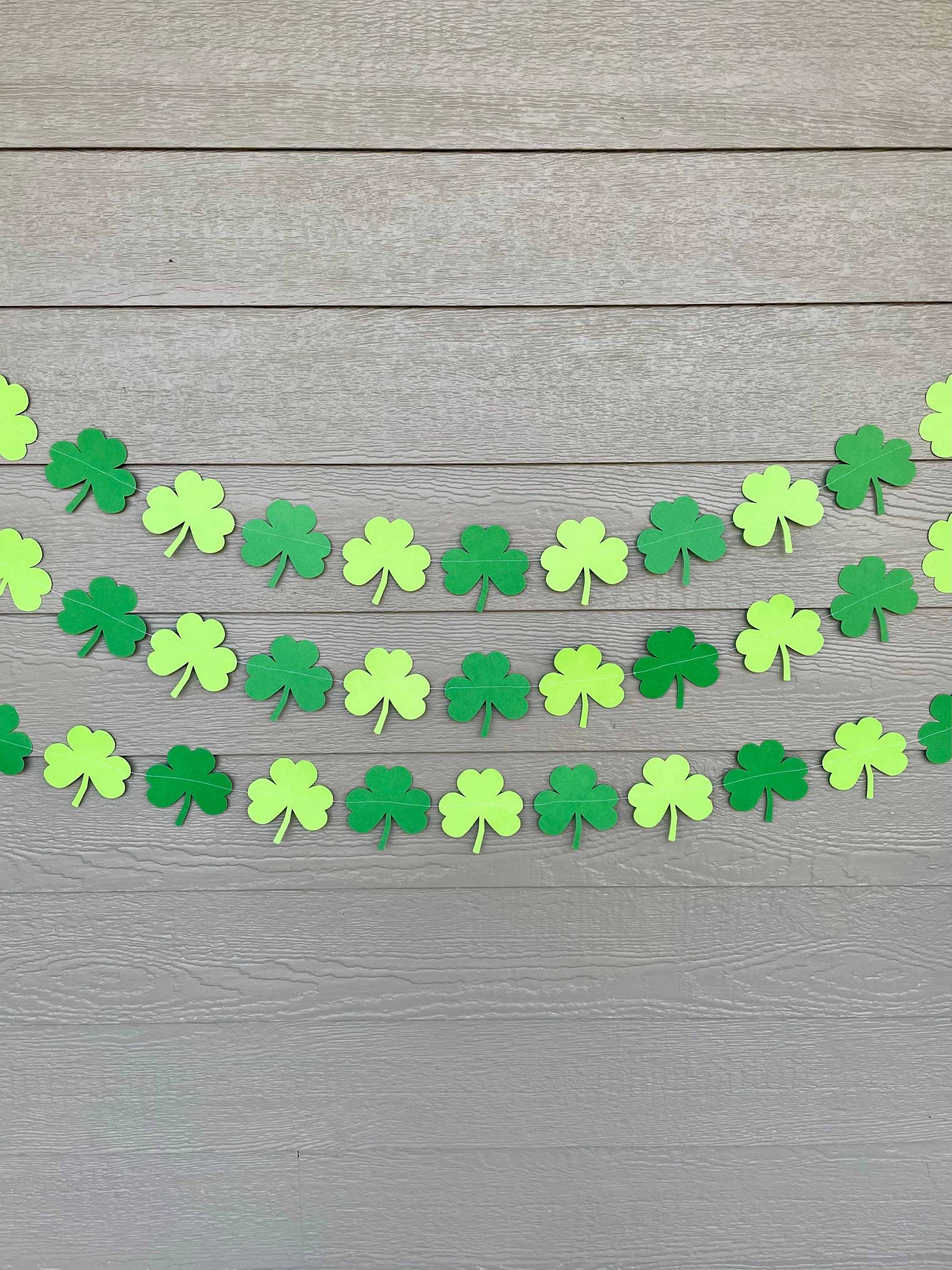 Shamrock Garland St Patricks Day Decor St Patricks Day Banner St ...