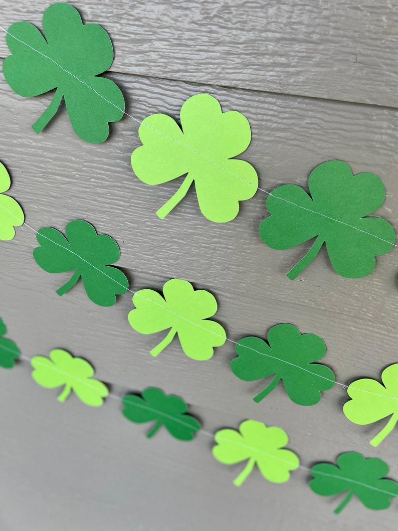 Shamrock Garland | St Patrick’s Day Decor | St Patrick’s Day Banner ...