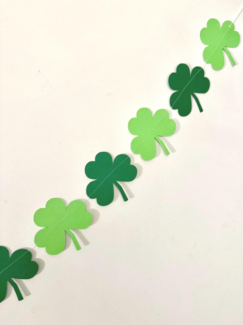 Shamrock Garland | St Patrick’s Day Decor | St Patrick’s Day Banner ...