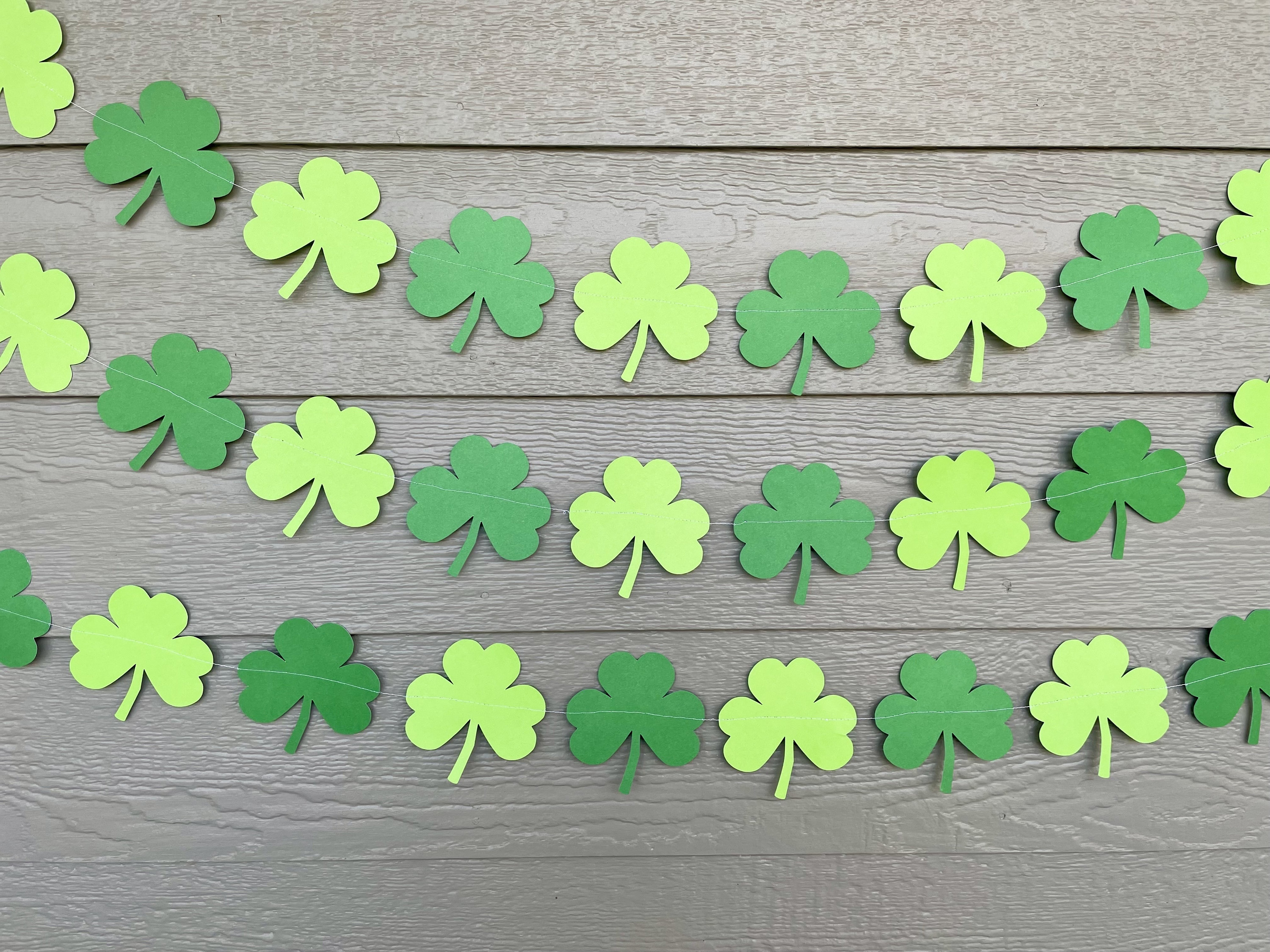 Shamrock Garland St Patricks Day Decor St Patricks Day Banner St ...