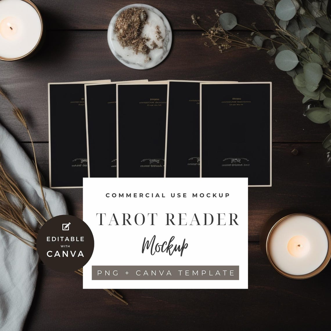 Tarot Card Mockup - PNG Canva Template (digital Download) - Etsy