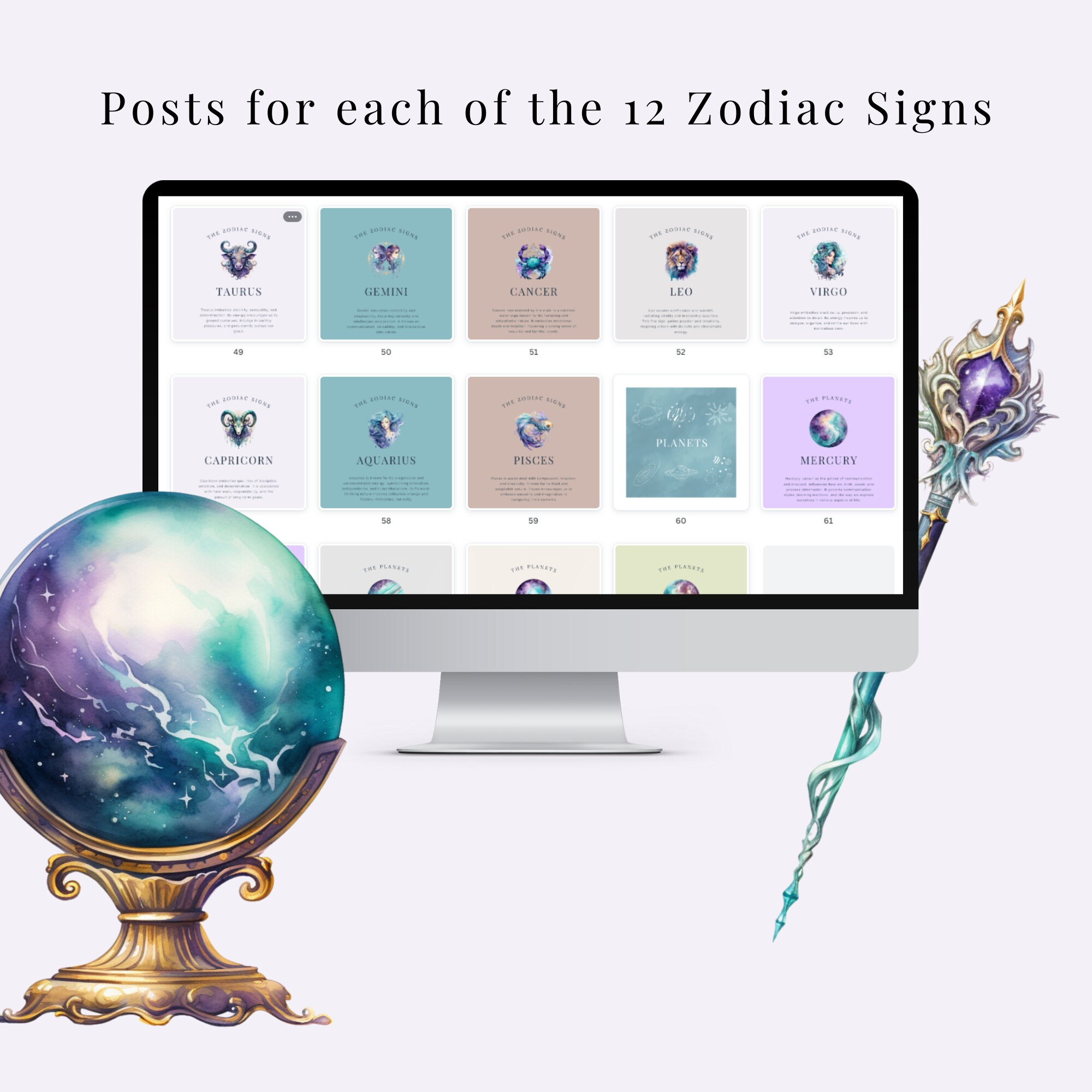 Tarot Reader Instagram Post Templates, Astrology Enthusiast , Tarot ...