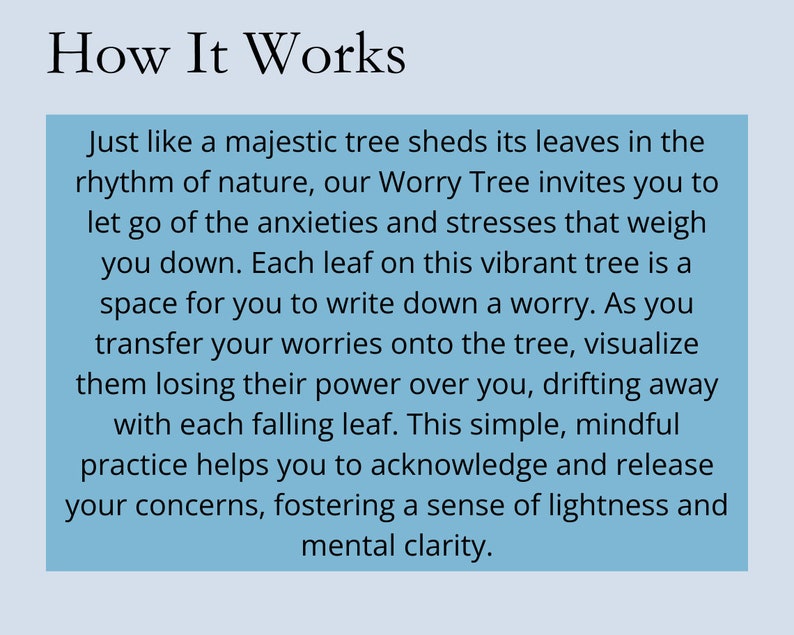 Worry Tree Worksheets, Anxiety Relief, Cognitive Distortions ...