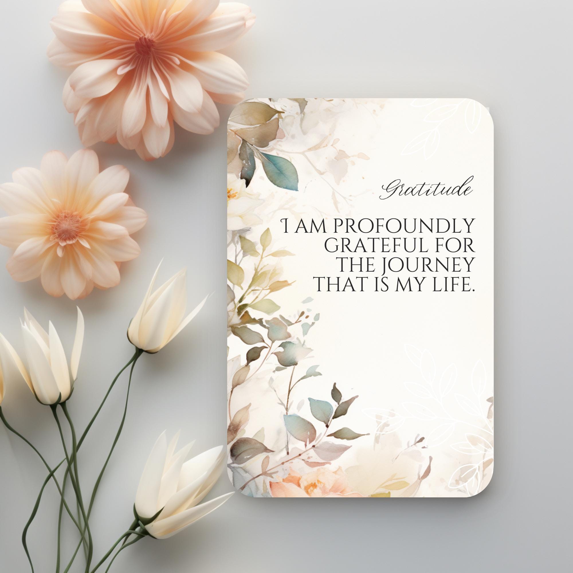 Gratitude Affirmation Cards - Digital Download - Set of 50 - Printable ...
