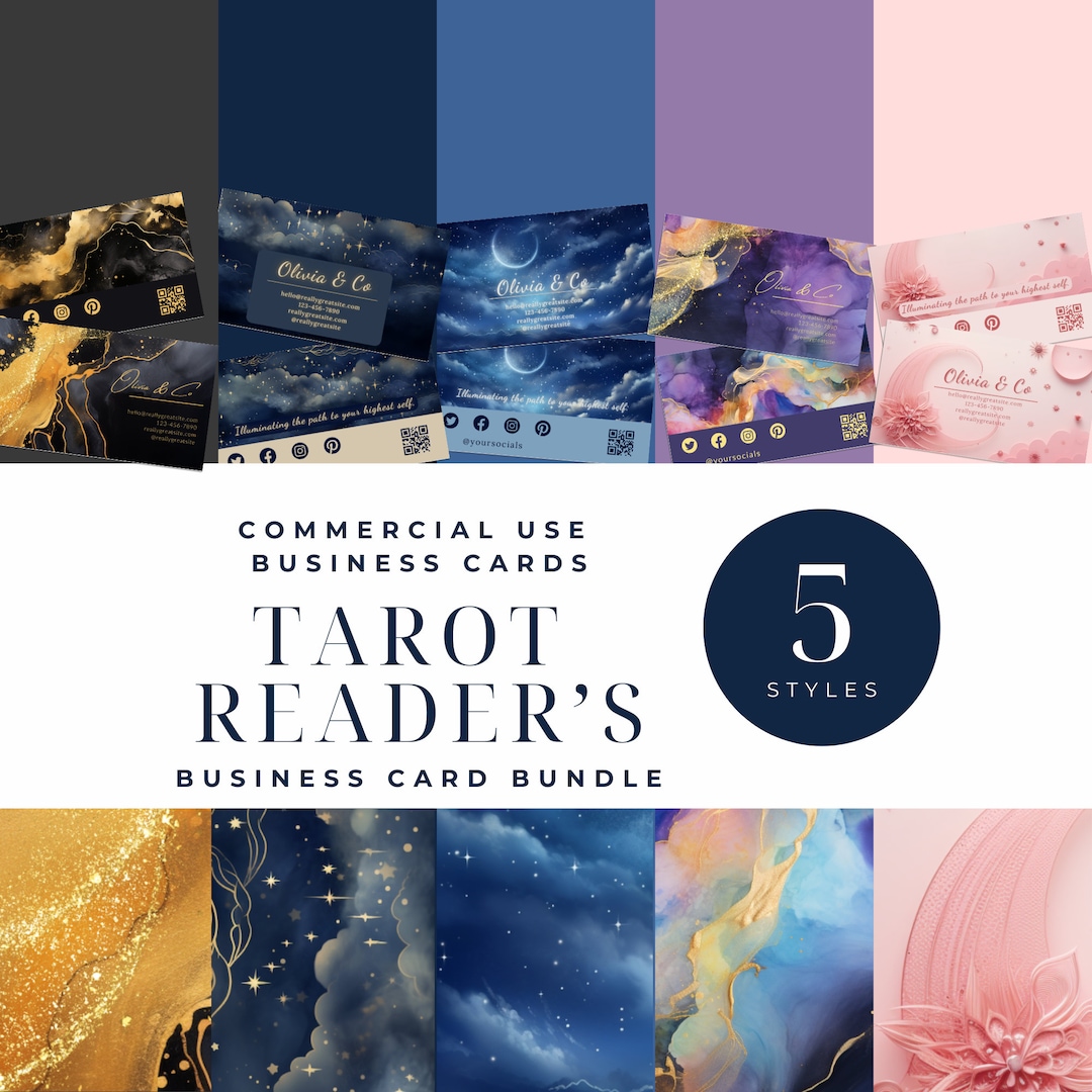 Tarot Reader Business Card | Business Cards Template | Tarot Business ...