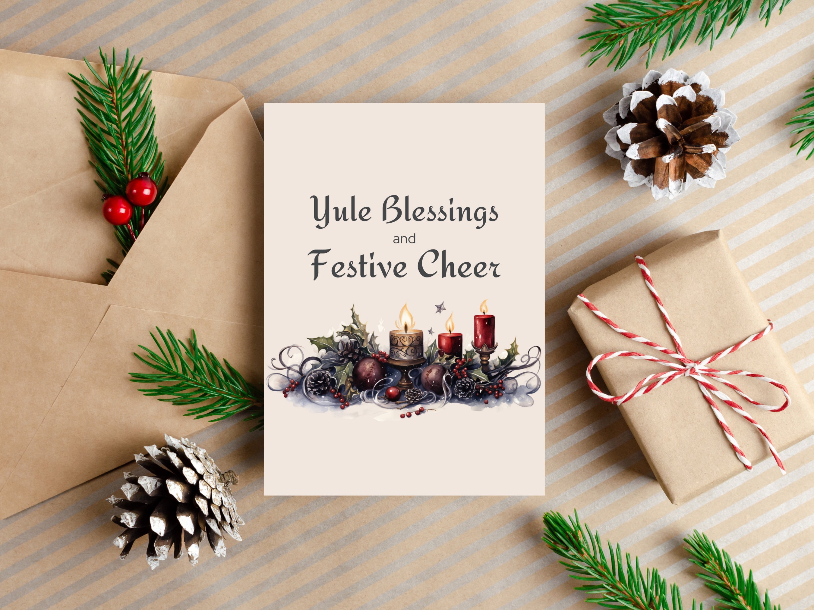 Yule Greeting Mega Bundle Yule Greeting Cards Party Invitation Template ...