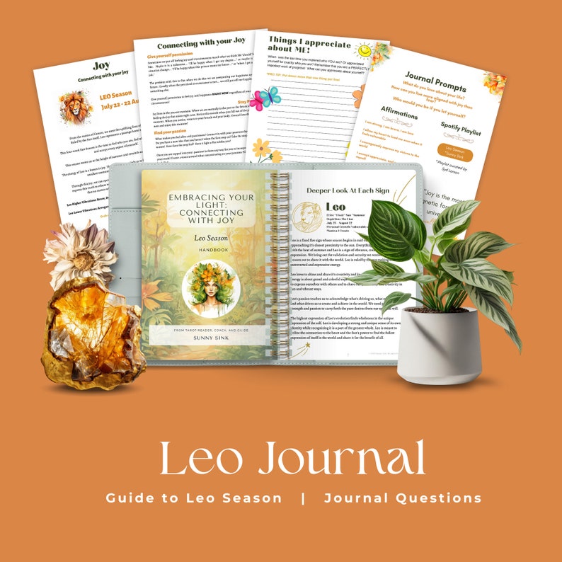Leo Season Journal & Guide | Self-appreciation, Tarot Spread (digital ...