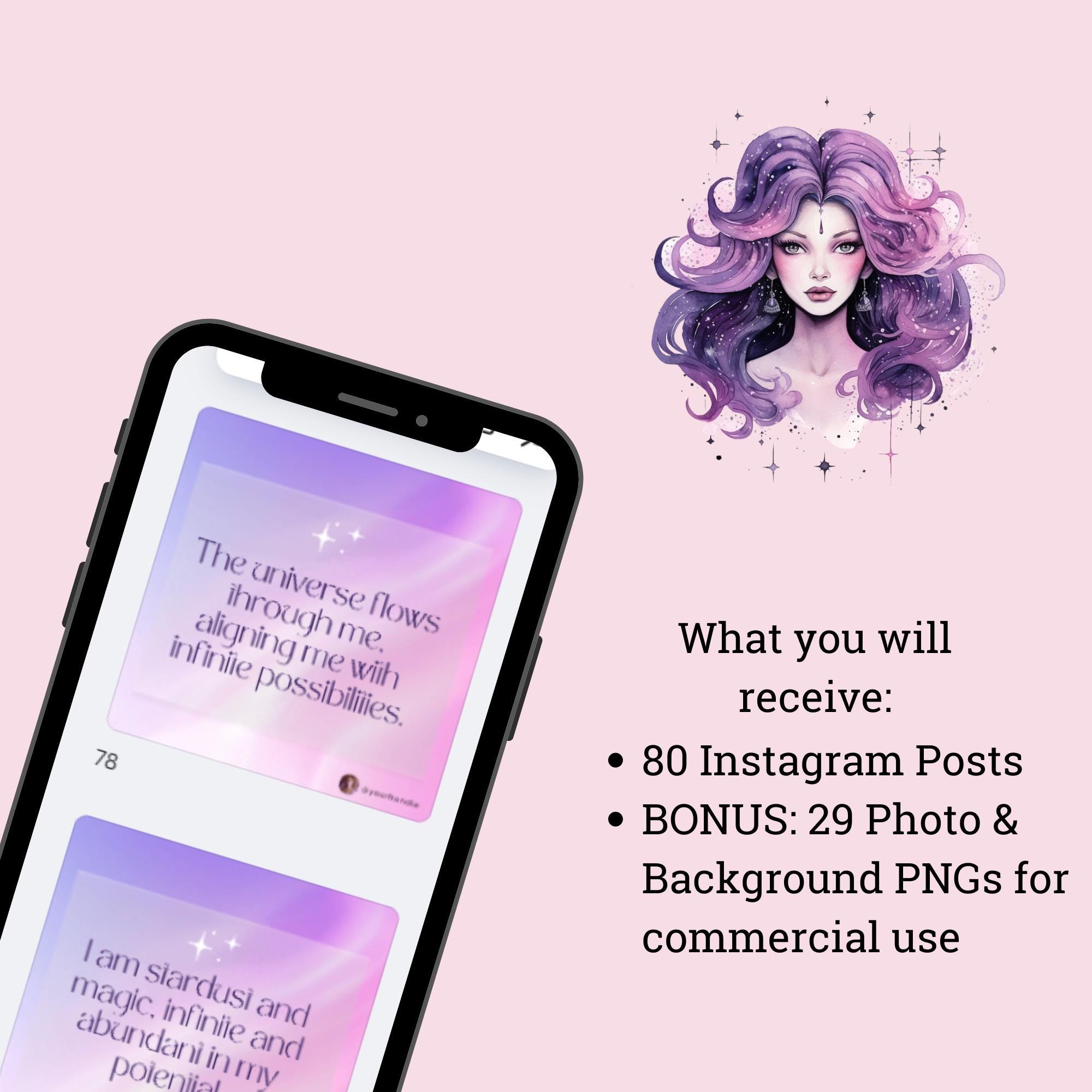 Tarot Reader Instagram Post Templates, Astrology, Canva Editable ...