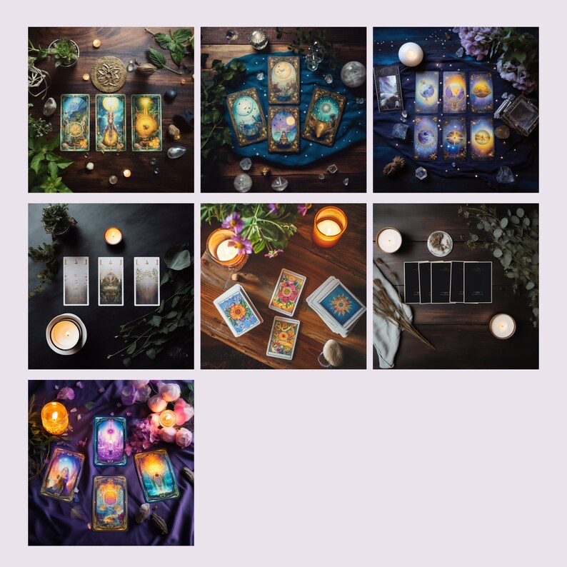 Tarot Card Mockup Bundle – PNG Oracle Deck Templates (canva) - Etsy