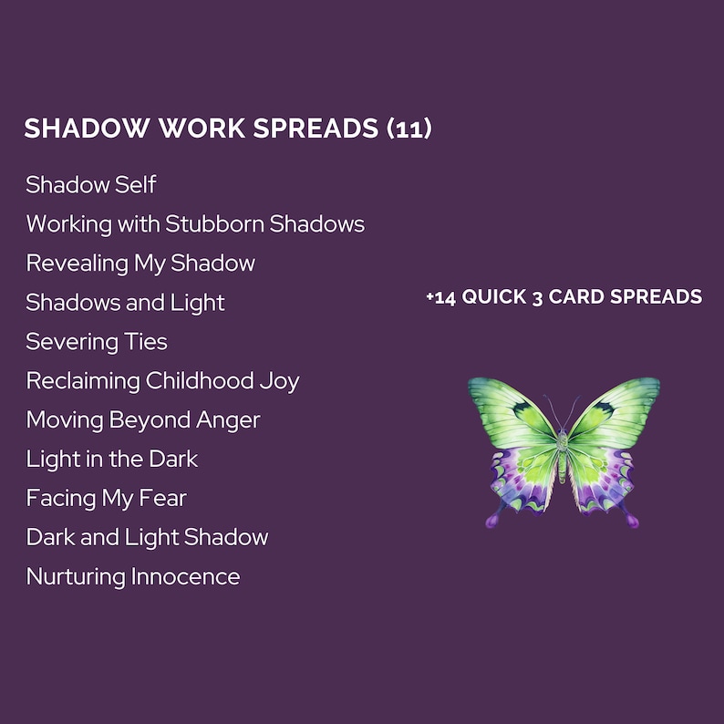 Shadow Work Tarot Spread Bundle | Printable E-book, Journal (PDF) - Etsy