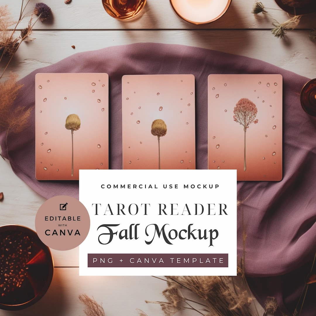 Autumn Tarot Card Mockup - PNG Canva Template (digital Download) - Etsy