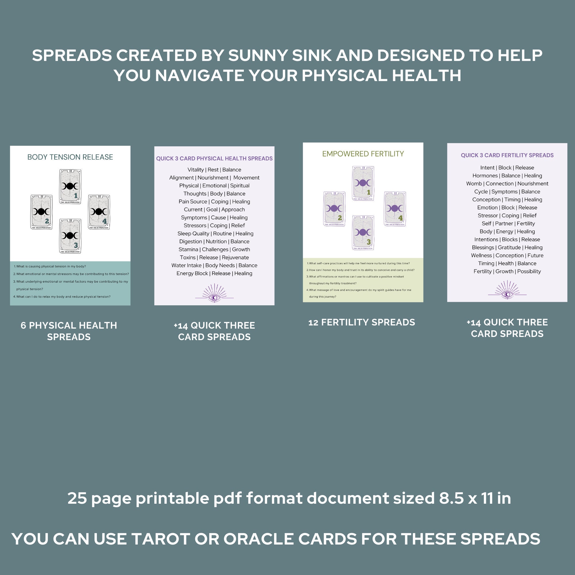 Printable Tarot Spreads Printable Tarot E Book Printable Tarot Notes ...