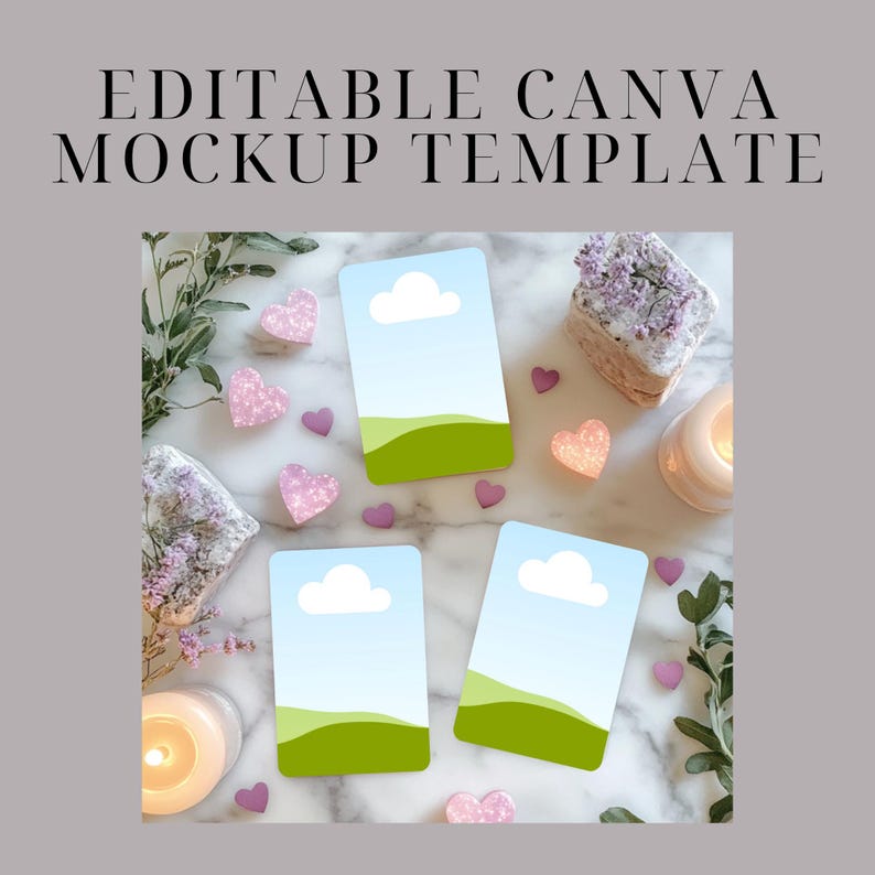 Tarot Card Mockup - PNG Canva Template (digital Download) - Etsy